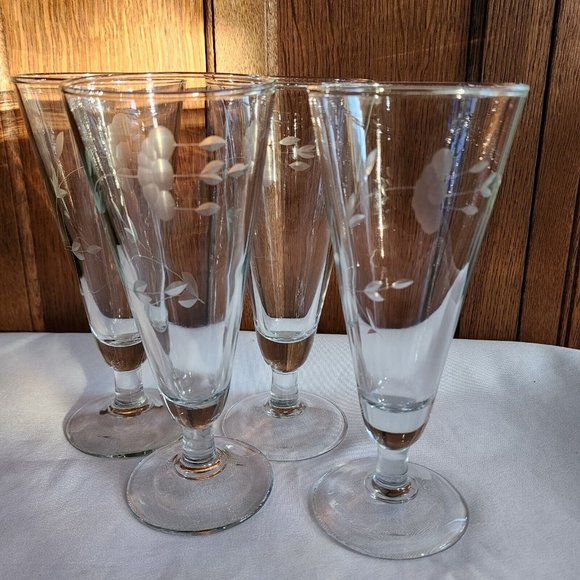 Princess House | Dining | 4 Princess House Heritage Crystal Pilsner ...